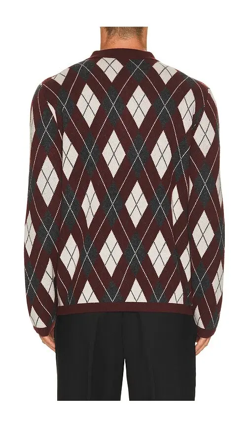Simkhai Callum Cashmere Argyle Polo In Multi