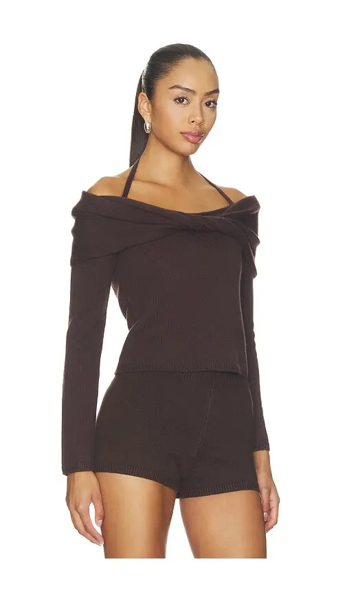 Simkhai Cambria Long Sleeve Off Shoulder Top