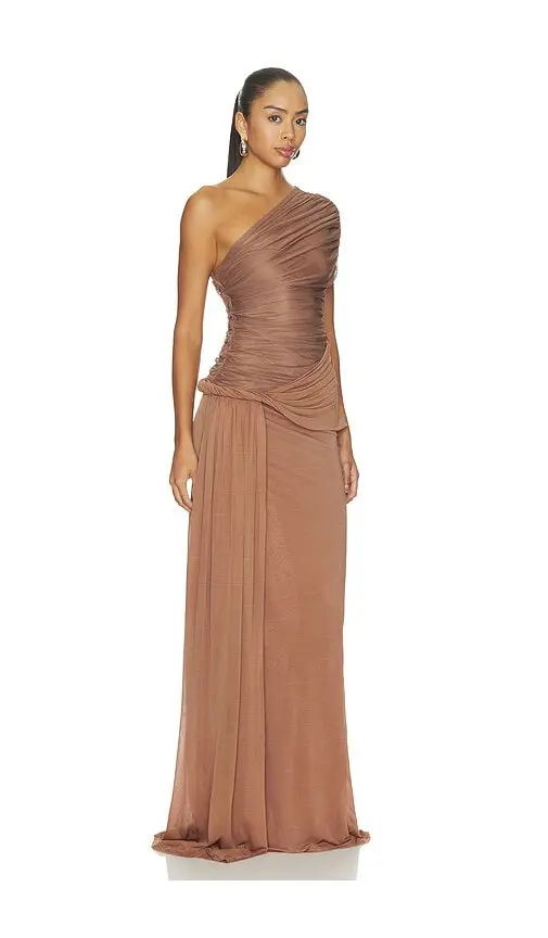 Misha Collection The Interwoven Dress In Brown