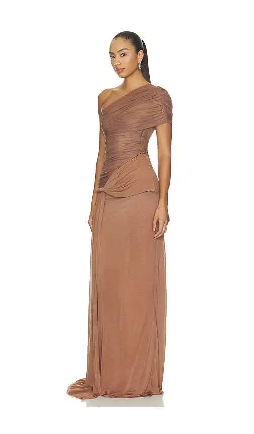 Misha Collection The Interwoven Dress In Brown