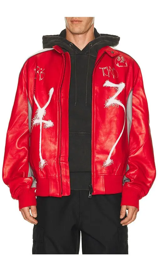 Y3 Gfx Leather Jacket
