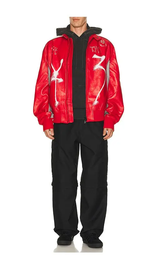 Y3 Gfx Leather Jacket