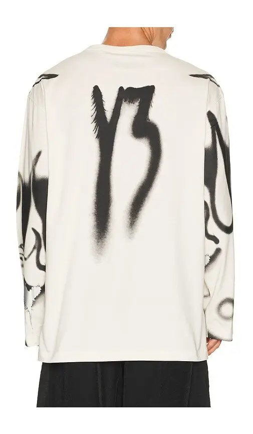 Y3 Aop Gfx Long Sleeve In White
