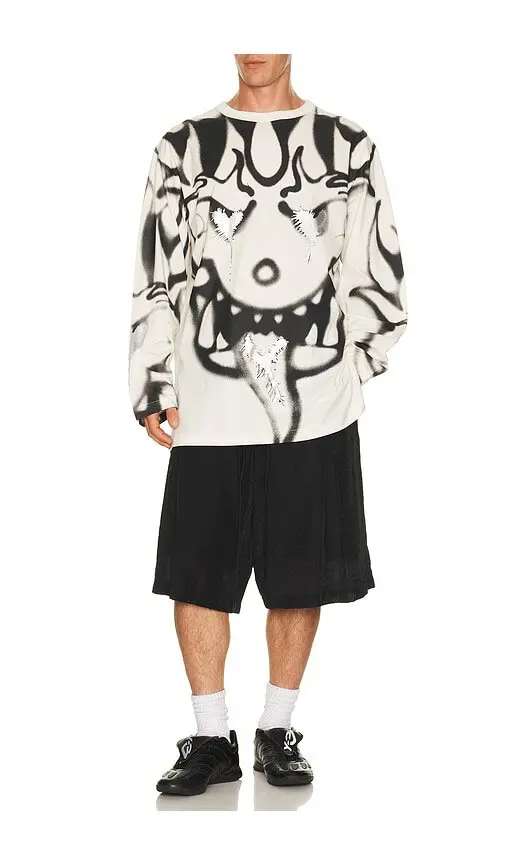 Y3 Aop Gfx Long Sleeve In White