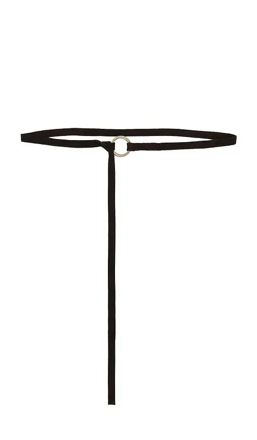 ST. AGNI Suede Tie Belt In Chocolate