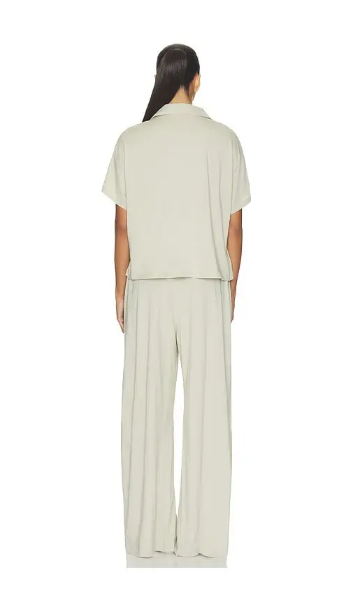 Eberjey Pima Pant Pajama Set In Olive