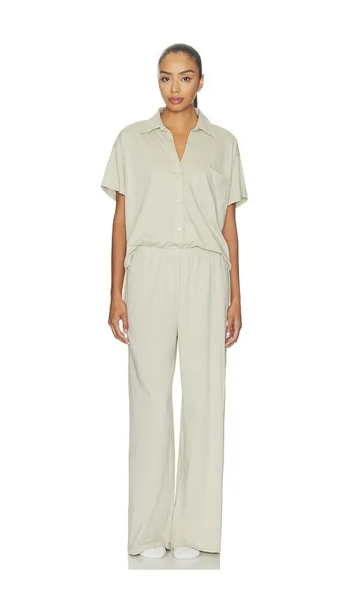 Eberjey Pima Pant Pajama Set In Olive