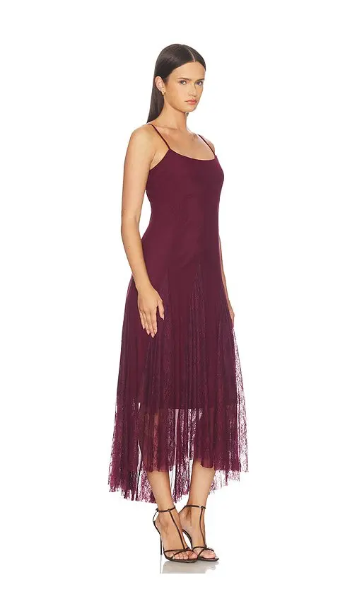 Steve Madden Vita Dress In Burgundy