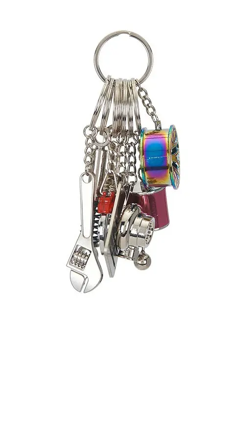 ANTI SOCIAL SOCIAL CLUB Car Part Keychain In Metallic Silver