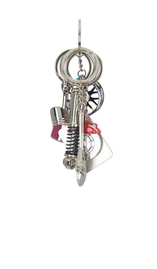 ANTI SOCIAL SOCIAL CLUB Car Part Keychain In Metallic Silver