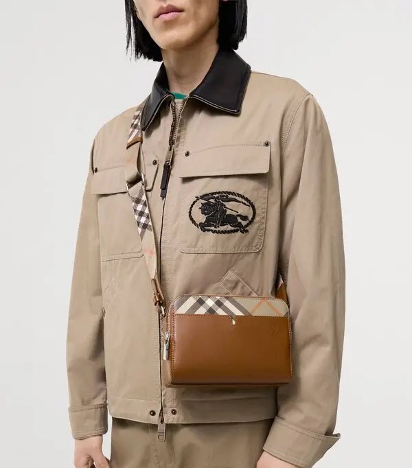 Burberry Leather Check Pop Cross-body Bag