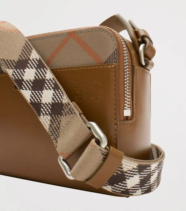 Burberry Leather Check Pop Cross-body Bag