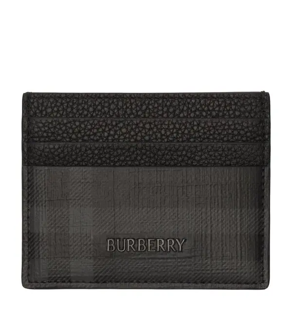 Burberry City Check Card Holder - Grey