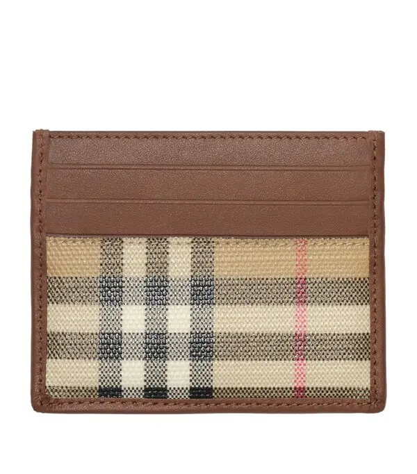 Burberry Check Card Holder - Beige