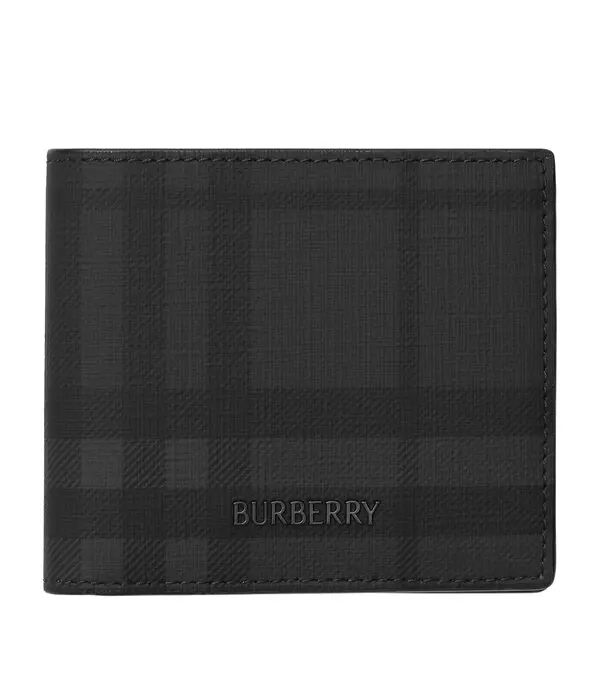 Burberry City Check Bifold Wallet - Navy
