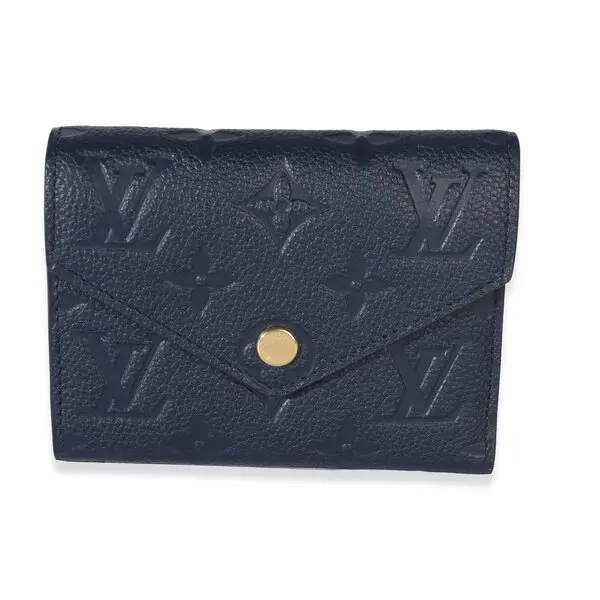 LOUIS VUITTON Navy Monogram Empreinte Victorine Wallet