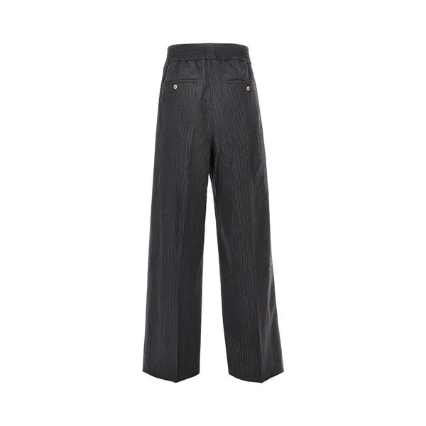 Jacquemus Miami Pin-striped Virgin Wool Twill Wide-leg Pants
