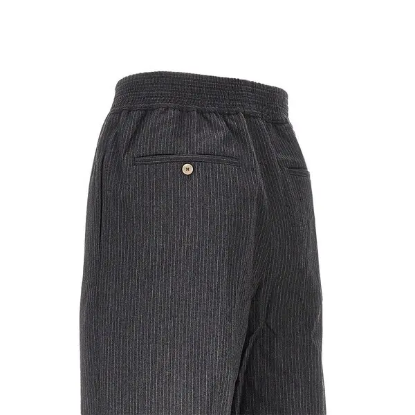 Jacquemus Miami Pin-striped Virgin Wool Twill Wide-leg Pants