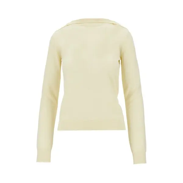 Loewe Merino Wool Boat-neck Sweater With Anagram Embroidery - Yellow