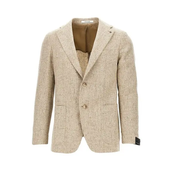 Tagliatore Virgin Wool Mouliné Single-breasted Jacket - Beige