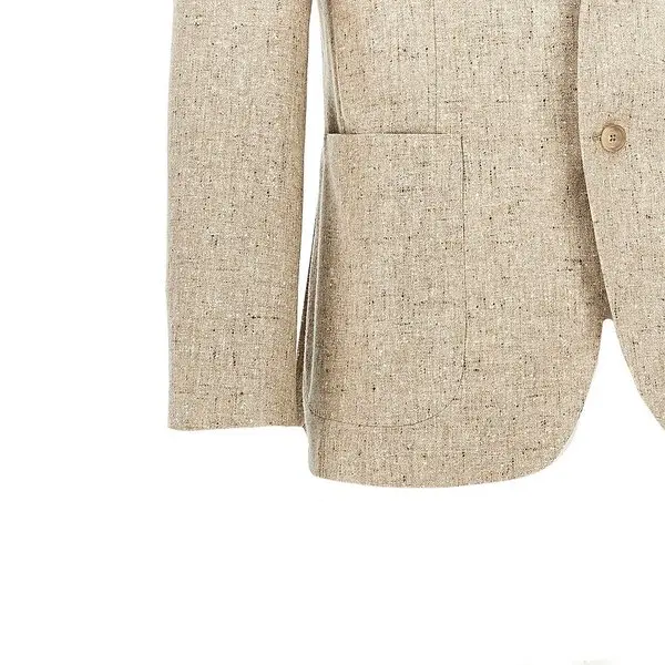 Tagliatore Virgin Wool Mouliné Single-breasted Jacket - Beige