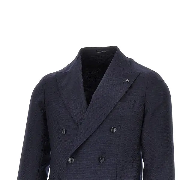 Tagliatore Virgin Wool Double-breasted Jacket - Blue
