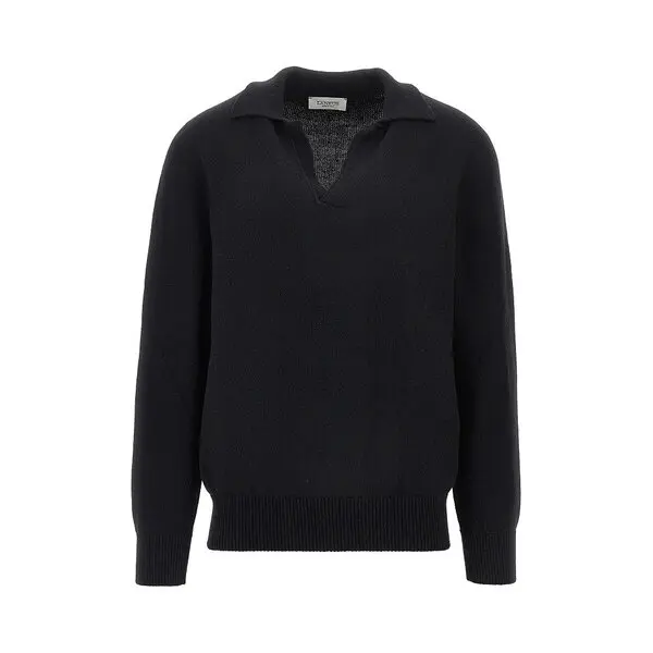 LANEUS Merino Wool And Cashmere Blend Polo Shirt