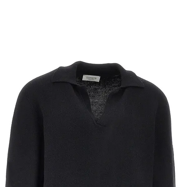 LANEUS Merino Wool And Cashmere Blend Polo Shirt