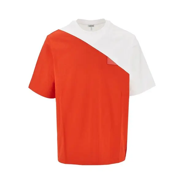 Loewe Cotton T-hirt With Logo Patch