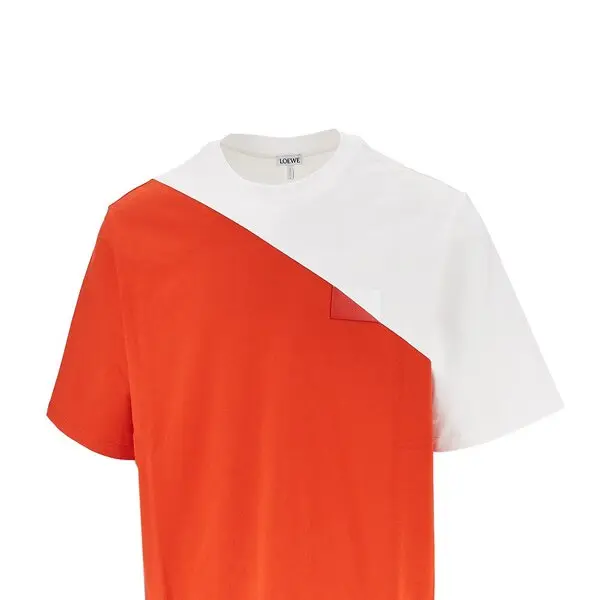Loewe Cotton T-hirt With Logo Patch