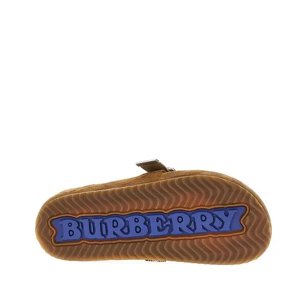 Burberry Check Suede Leather 'urchin' Clogs