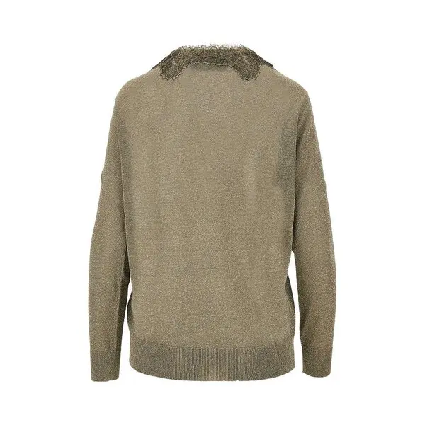 Valentino Garavani Lurex Weater With Lace