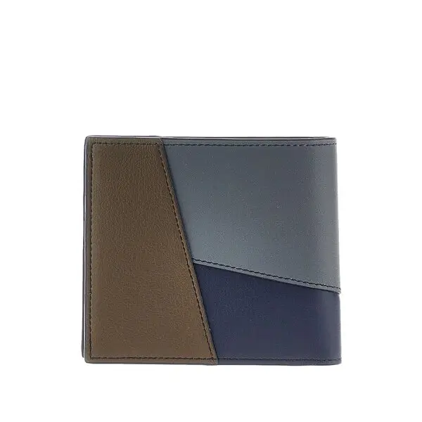Loewe Puzzle' Leather Bi-fold Wallet - Multicolor