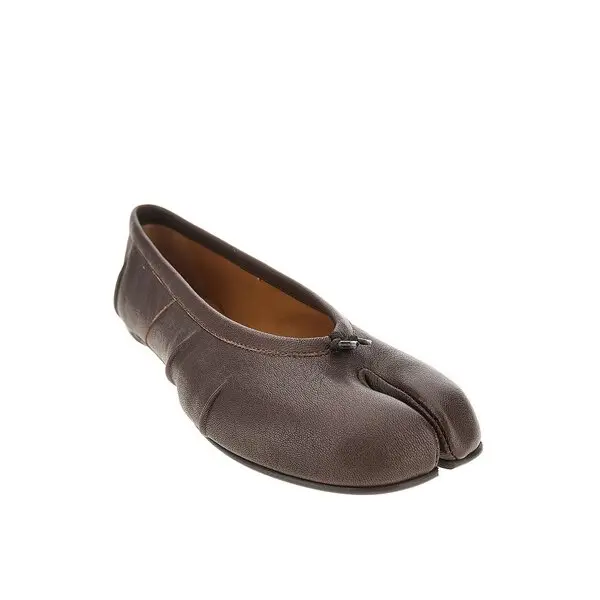 MAISON MARGIELA Leather Tabi Ballerinas - Brown