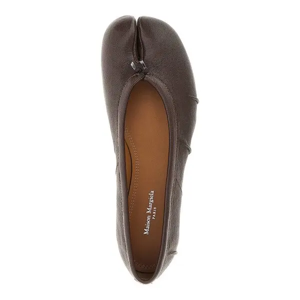 MAISON MARGIELA Leather Tabi Ballerinas - Brown