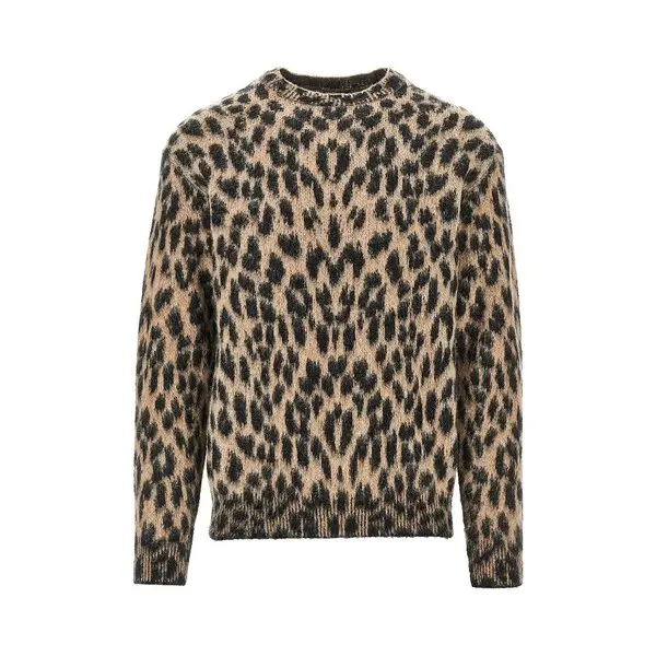 LANEUS Knitted Sweater With Spotted Motif