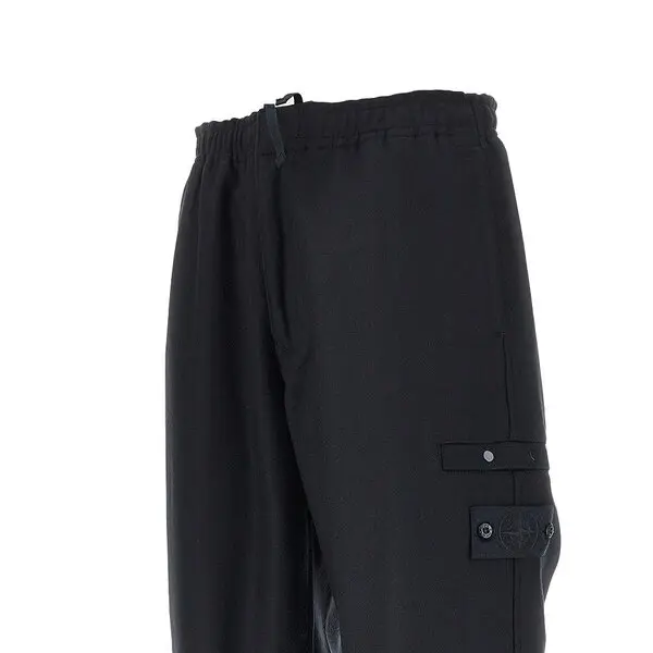 Stone Island Flannel Logo Badge Pants