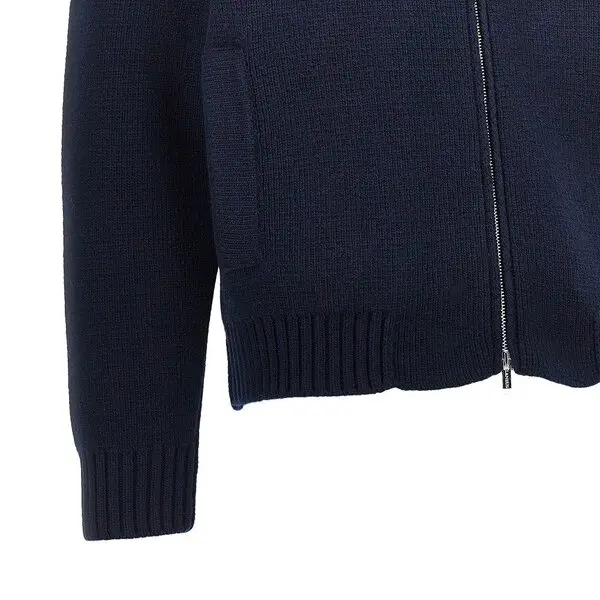 LANEUS Wool Knitted Zip-up Cardigan