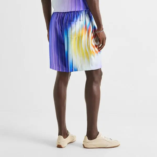 Casablanca Drawstring Athletic Shorts With Logo And Printed Pattern