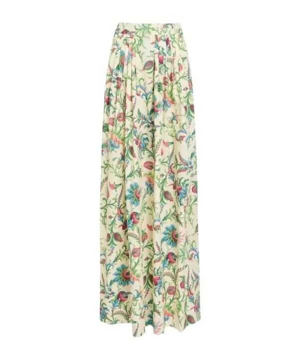 Etro Floral-print Cotton-poplin Maxi Skirt