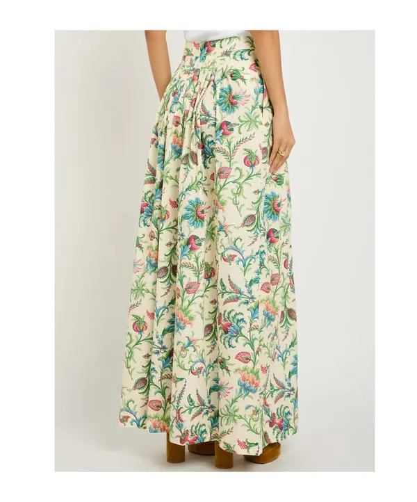Etro Floral-print Cotton-poplin Maxi Skirt
