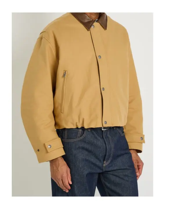 Acne Studios Opada Padded Leather-trim Cotton Jacket