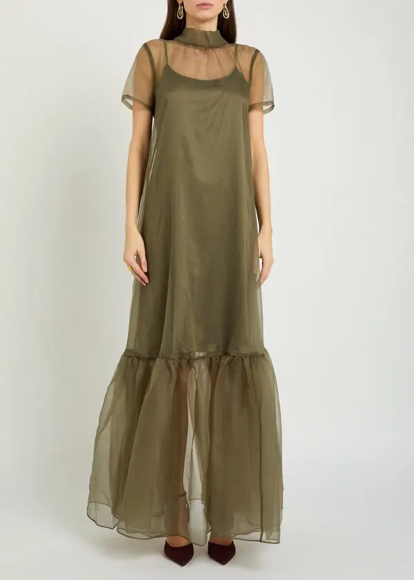 Staud Calluna Tiered Organza Gown
