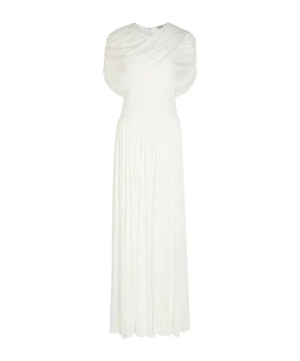 Simkhai Nancie Draped Cape-effect Jersey Maxi Dress