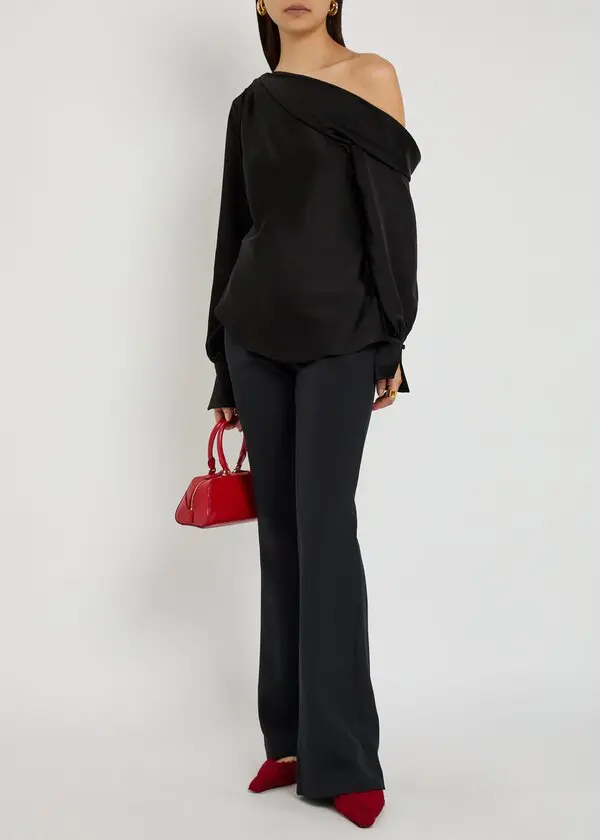 Simkhai Alice Draped Satin Top