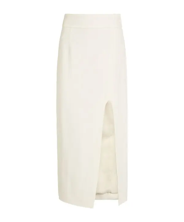 Victoria Beckham Split Twill Midi Skirt