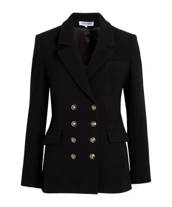 Veronica Beard Claude Dicky Double-breasted Stretch-wool Blazer