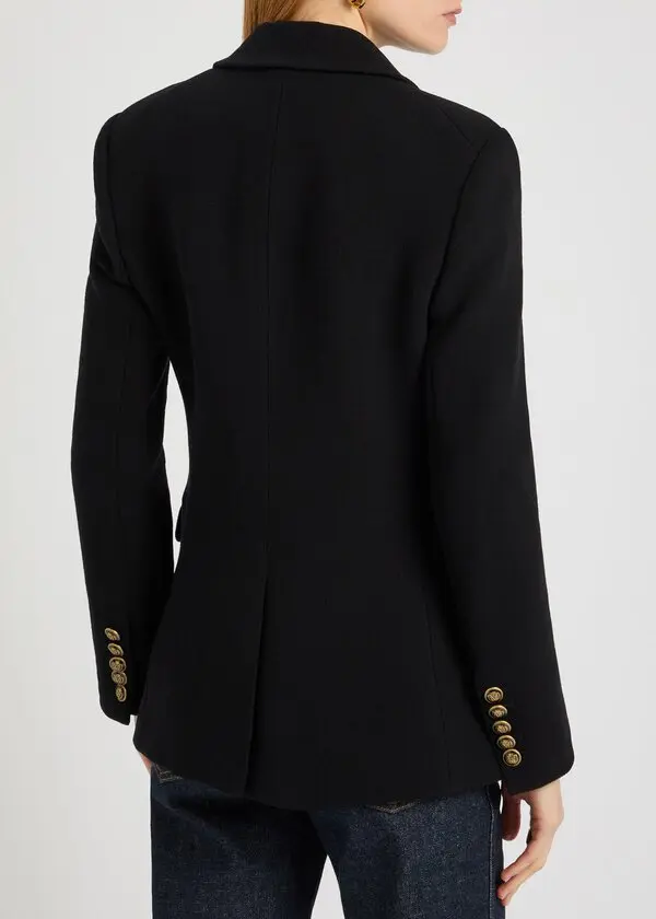 Veronica Beard Claude Dicky Double-breasted Stretch-wool Blazer