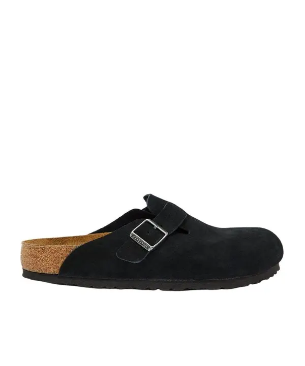 BIRKENSTOCK Boston Brushed Suede Sliders