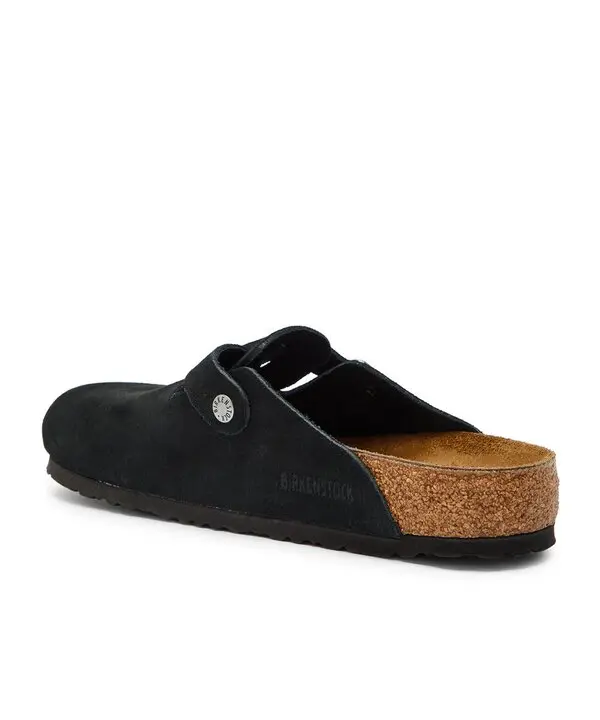BIRKENSTOCK Boston Brushed Suede Sliders
